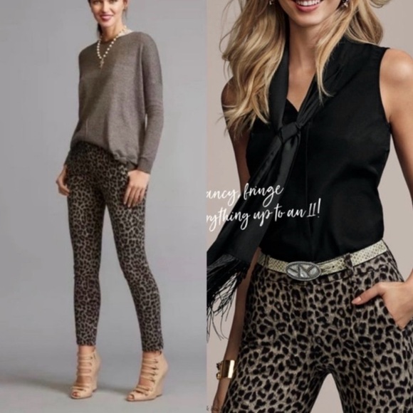 CAbi | Pants & Jumpsuits | Cabi Pants Leopard Jungle Trousers 6 Stretch ...